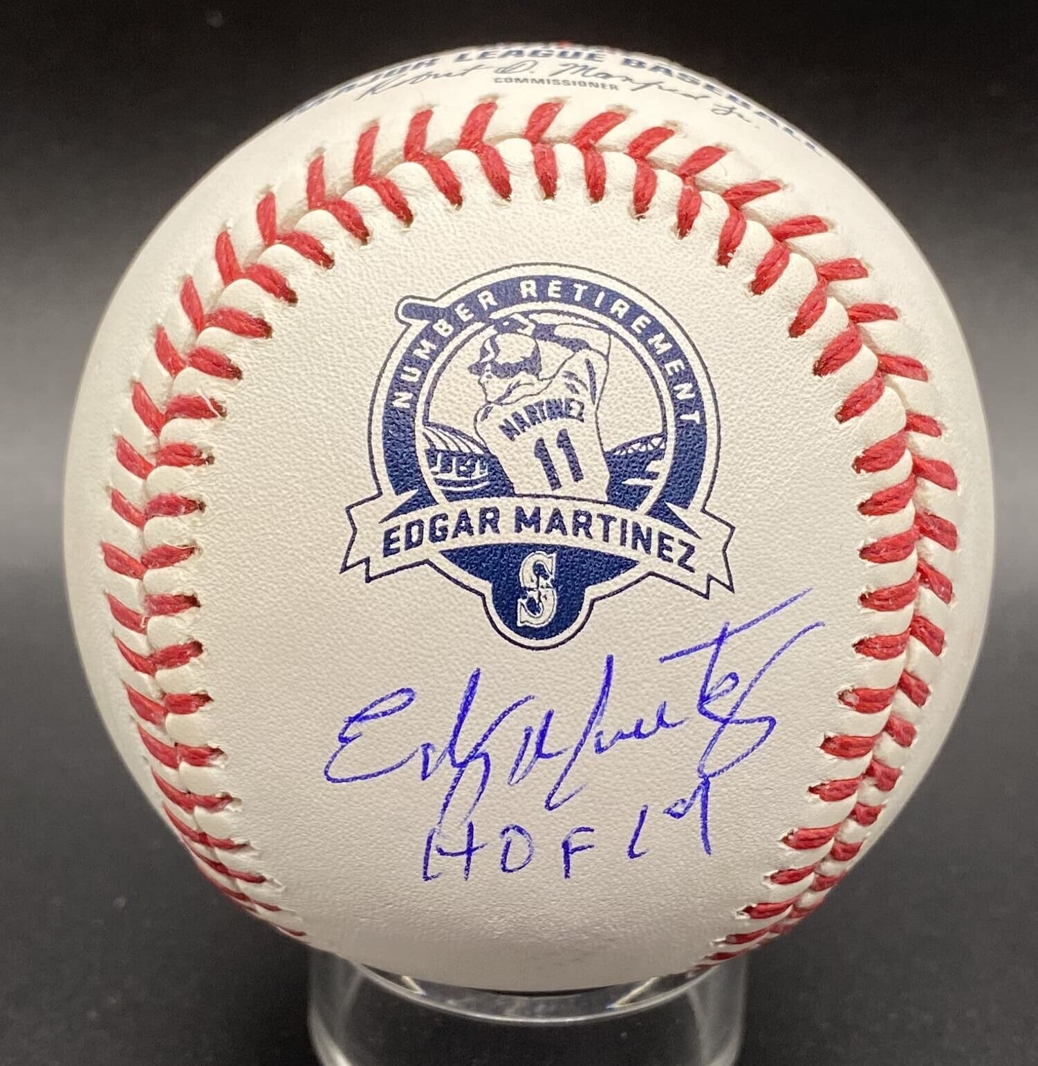 Autographed Edgar Martinez Number Retirement Baseball | eBay