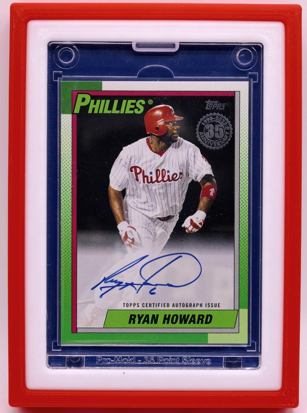 2025 Topps Series 1 - 1990 Topps Baseball Autographs Ryan Howard #90A ...