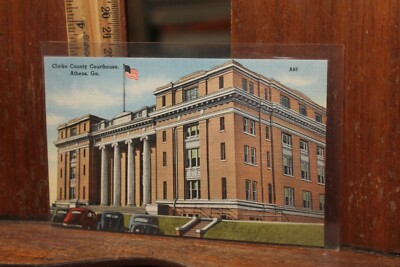 Vintage Linen Postcard Clarke County Courthouse Athens Georgia | eBay