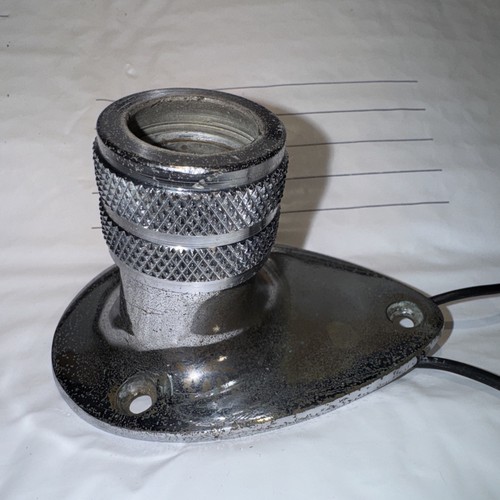 Vintage Kainer stern light pole holder base chrome w/ wires Chris Craft ...