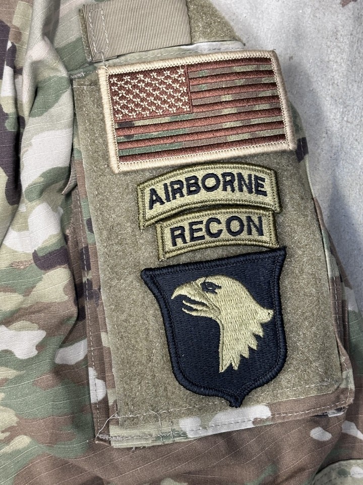 US Army Ocp Multicam Giacca 10 Patches 101st Airborne Recon Ranger ...