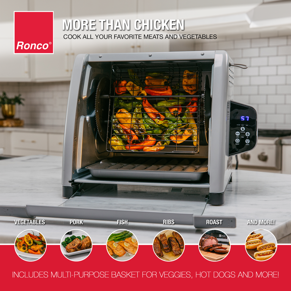 Ronco 6000 Platinum Series Rotisserie Oven, 3 Cooking Functions ...