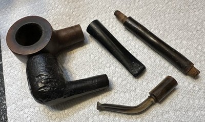 Vintage Tobacco Pipe Parts Lot Including Commando US Briar Bowl | eBay