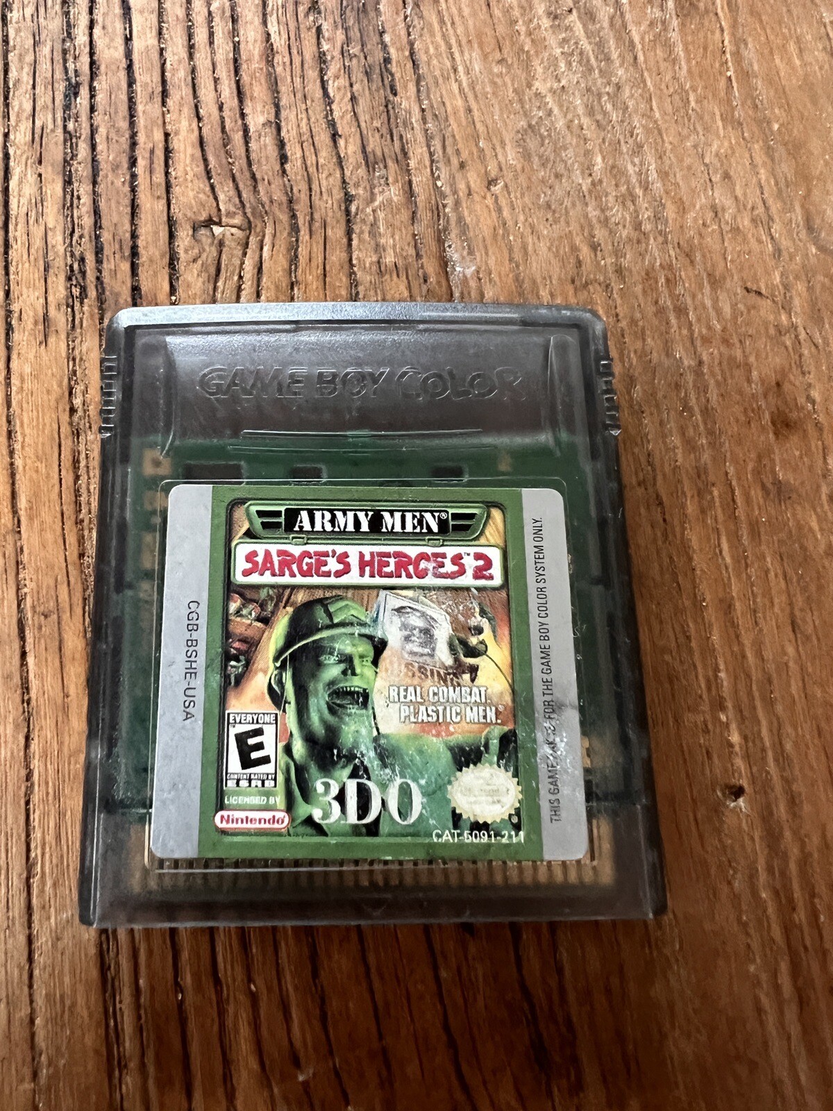 Army Men Sarges Heroes 2 Nintendo Gameboy Color GBC Cleaned Tested Game ...