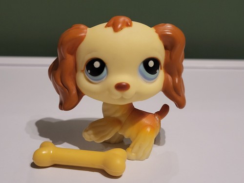 LPS #298 LITTLEST PETSHOP ORIGINAL AUTHENTIC CHIEN EPAGNEUL DOG SPANIEL ...