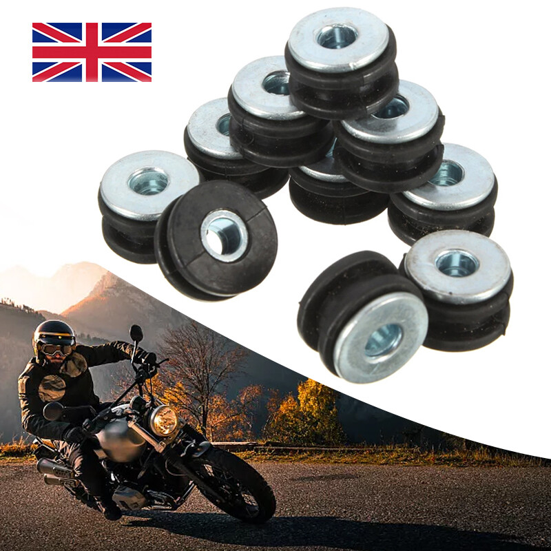 10pcs Motorcycle Fairing Rubber Mounting Grommets & Metal Inserts Suit ...