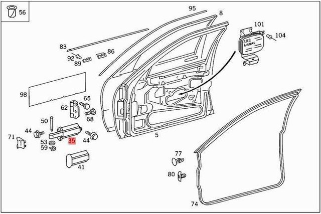 Genuine OEM MERCEDES Front Door Stop W140 1407200616 for sale online | eBay