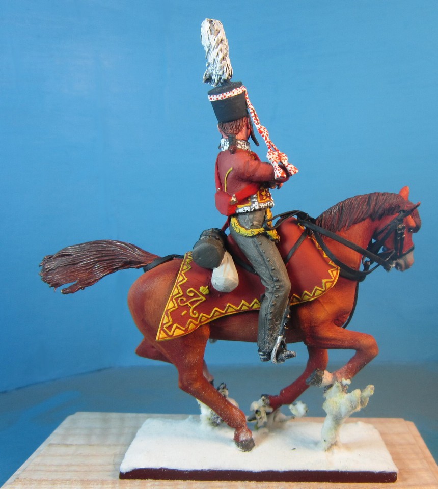 Unassembled Russian hussars, White Metal 60 mm 1/30 Figure kit VID ...