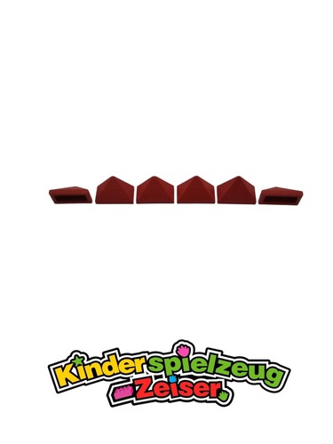 LEGO 6 x Dachstein Ziegel rot Red Slope 45 2x1 Triple without Inside ...