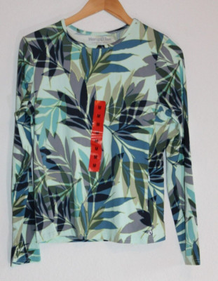 Hang Ten Rash Guard Sz M Mint Leaf Tropical Print UPF 50 - 1 small ...