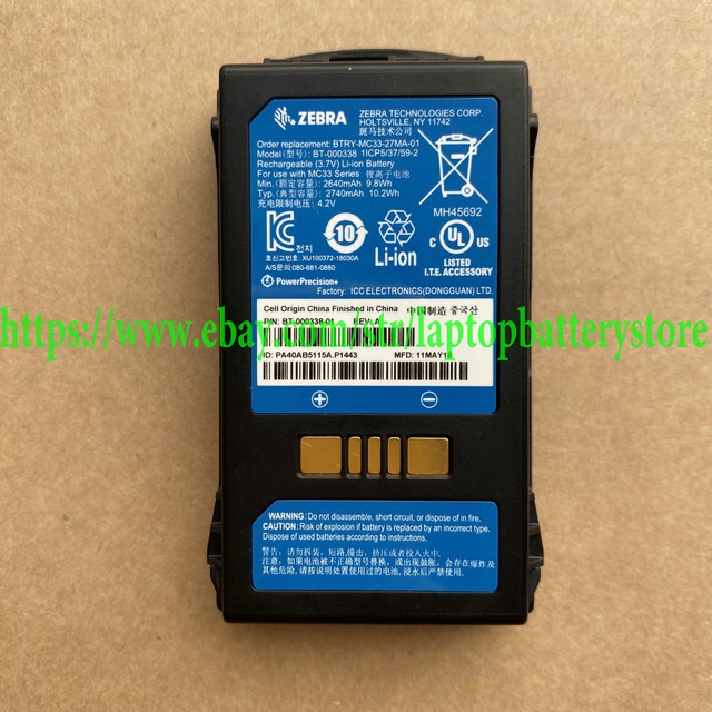 Original MC3300 Battery BT-000338-01 For Zebra Motorola MC330M MC330K ...