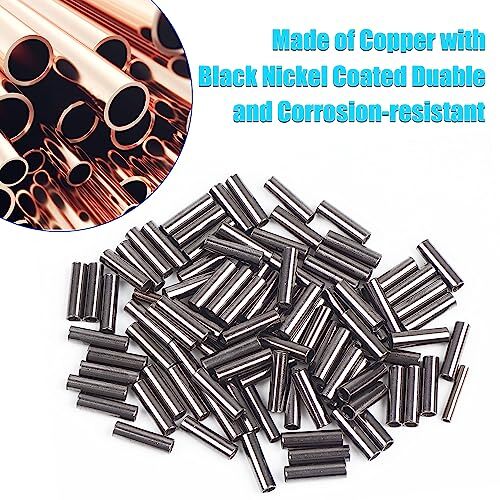 Wire Rope Fishing Crimp Sleeves KitSingle and Double Barrel Brass ...