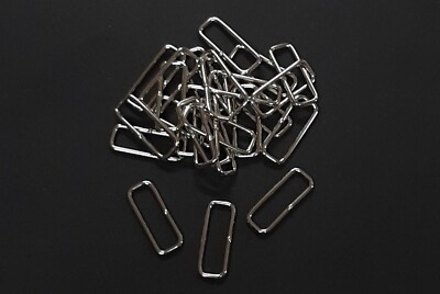 38mm Welded Wire 2 Bar Loops Rectangle Steel Nickel Plated x1 - x50 ...