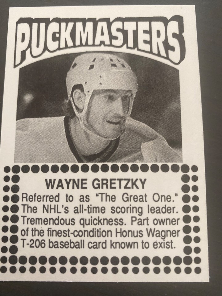 RARE! 1990's Wayne Gretzky L.A. Kings PUCKMASTERS Promo Oddball Hockey Card MINT | eBay