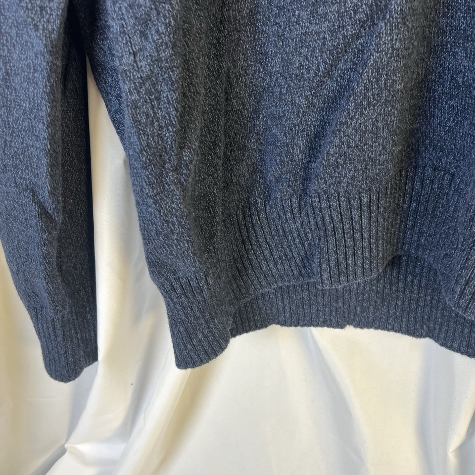 Tricots St. Raphael Mens Heather Blue Solid Shaw Button Pullover ...