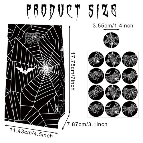 Halloween Spider Web Gift Boxes Spider Web Folded Paper Bags Spider Web ...