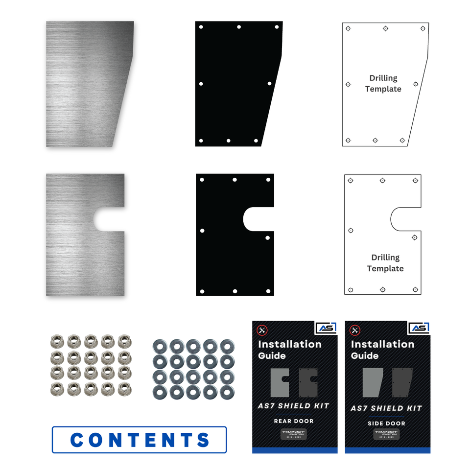 COMBO Side + Rear Door Security Plates Shields Repair Plate Ford ...