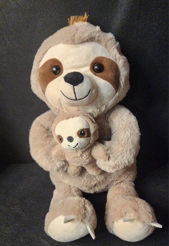 Inter-American Soft Cuddly Sloth Plush Holding Baby Sloth | eBay