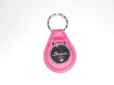 1960's 1970's FORD BRONCO SCRIPT LOGO VINTAGE LEATHER KEYCHAIN NEW ...