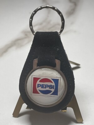 Vintage 1980’s Pepsi Black Leather Advertising Keychain | eBay
