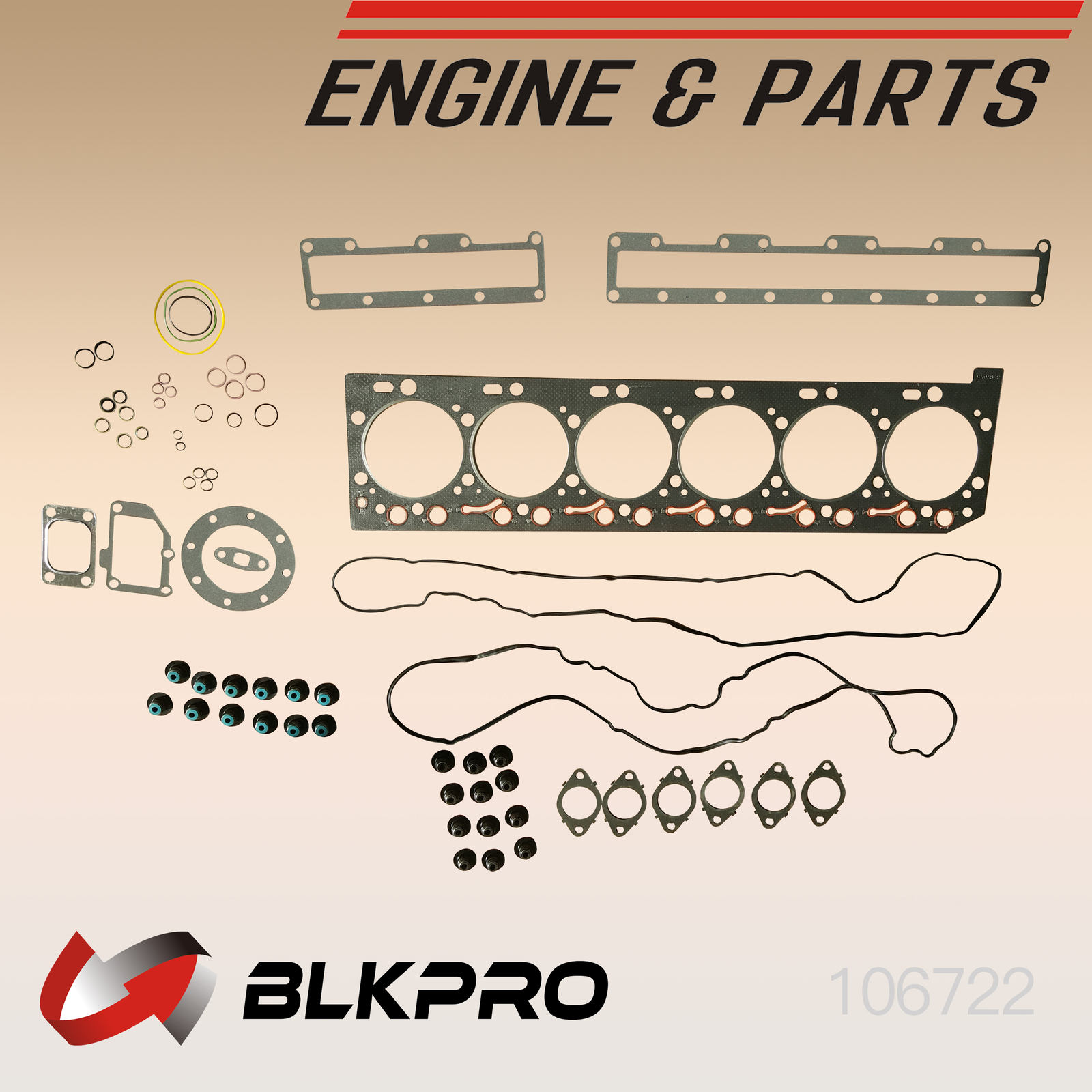 Upper Cylinder Head Gasket set for Cummins ISC C8.3 QSC 8.3C 8.3 Celect ...