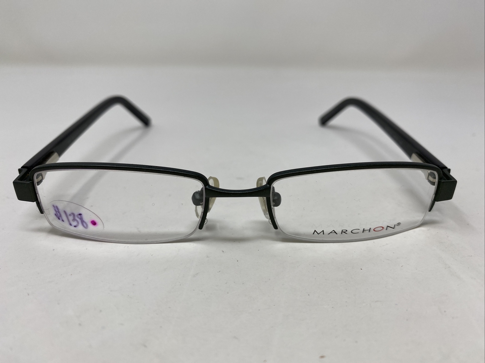 Marchon Eyeglasses Frame M203 321 36-17-130 Matte Black/Gray Half Rim ...