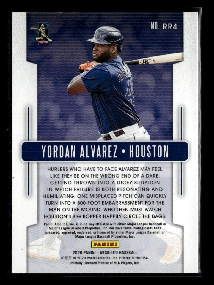2020 Panini Absolute #RR4 Yordan Alvarez Rookie Round Up | eBay