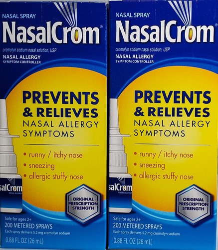 NasalCrom Sodium Nasal Allergy Spray 26mL Bottle -2 Pack -Exp 04-2026 ...
