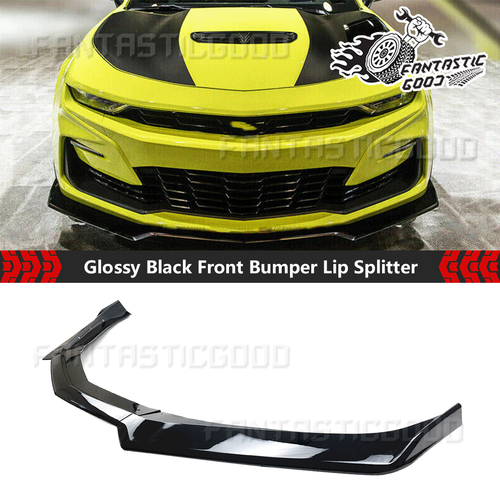 For Camaro SS 2016-24 LS LT RS 2019-24 Gloss Black Front Bumper Lip ...