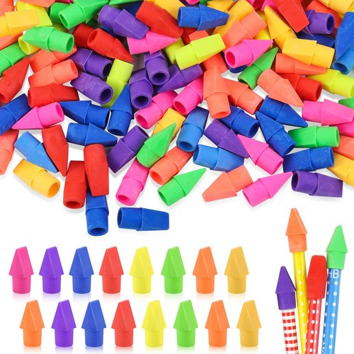 800PCS Caps Pencil Erasers Chisel Shape Pencil Eraser Arrowhead Caps ...