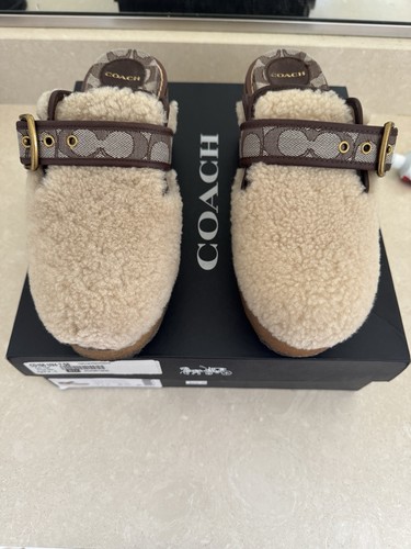Coach Dylan Shearling Buckle Platform Clogs Hippie Size 7 Retail Price ...