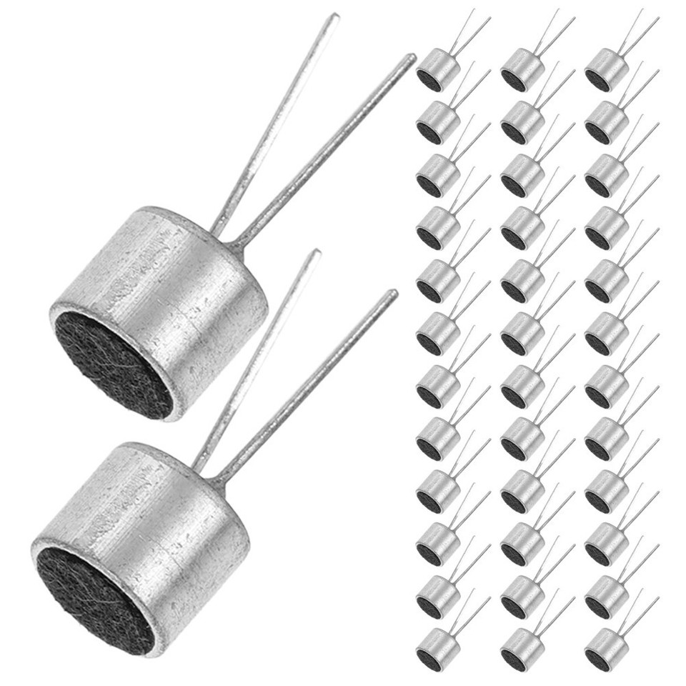 100pcs 6x5mm Electret Microphone Pickup - Copper Electret Condenser Mic ...
