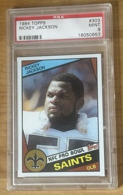 1984 Topps Football #303 Rickey Jackson Rookie Card RC HOF PSA 9 Mint ...