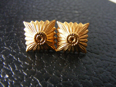 World War 2 pair of German officer rank shoulder board pips Gold | eBay