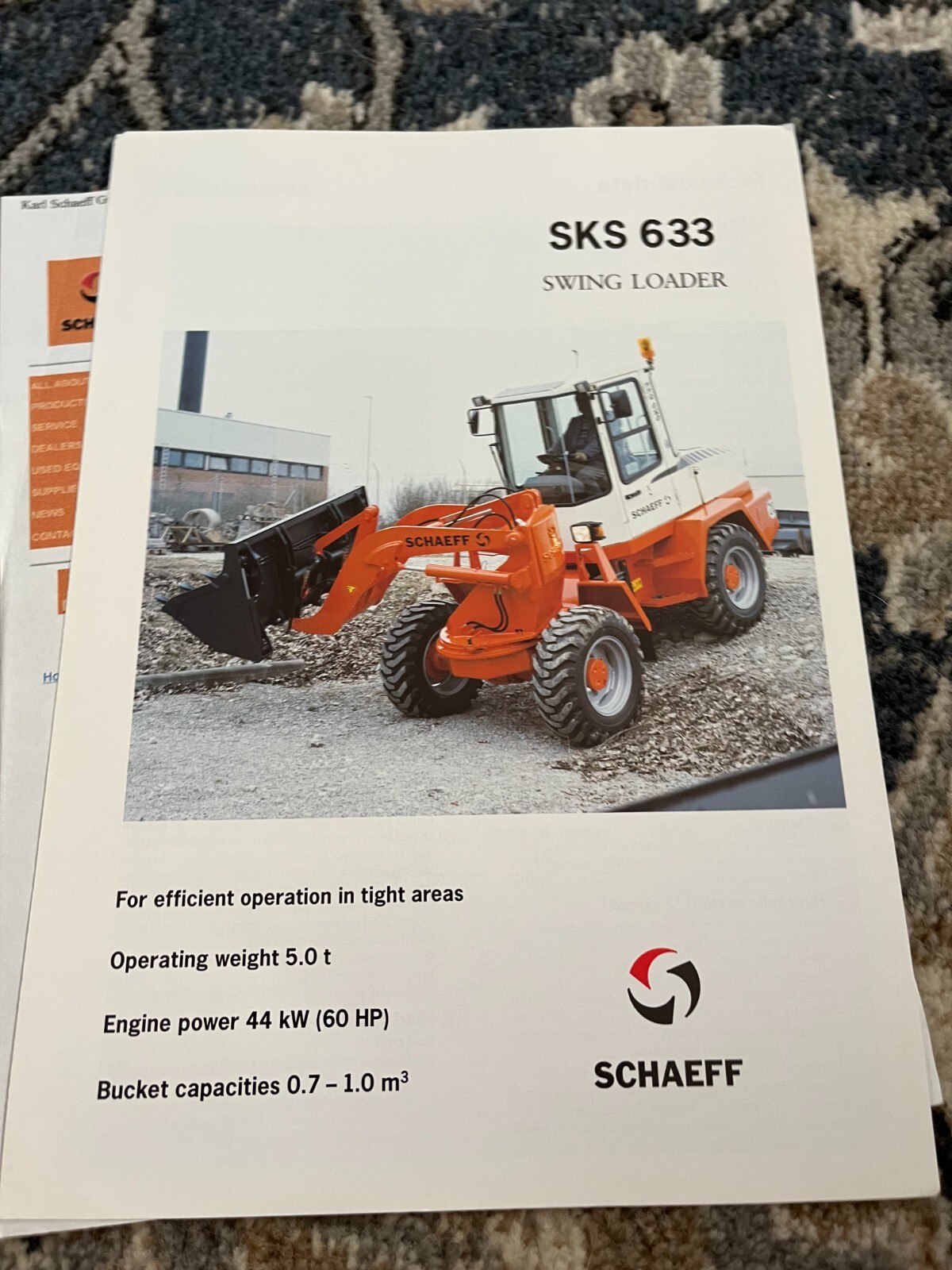 Schaeff SKL 633 Wheel Loader Brochure FCCA | eBay