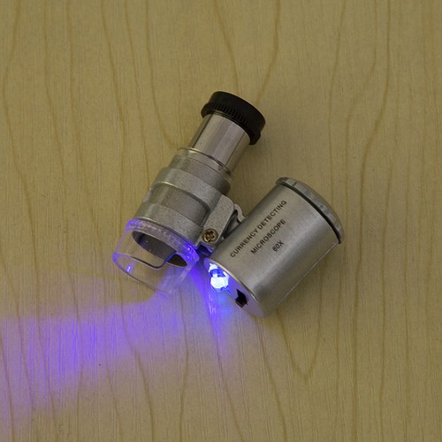 60X Magnifying Loupe Jewelry Jewelers Pocket Magnifier Loop Eye Glass ...