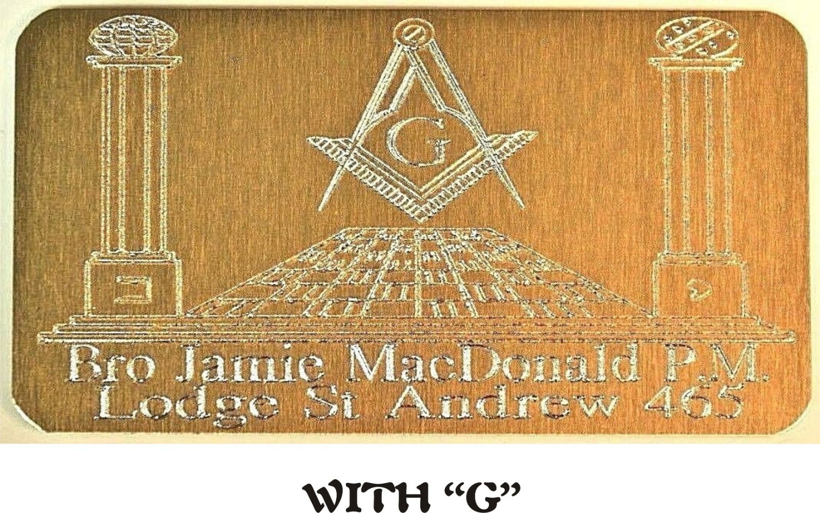 MASONIC REGALIA CASE NAME PLATE PLAQUE PERSONALISED ENGRAVED LABEL GIFT ...