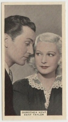 Dorothea Kent + Kent Taylor 1939 A & M Wix Film Favourites Tobacco Card ...