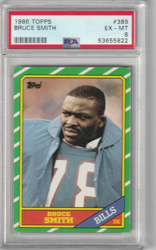 1986 Topps Bruce Smith #389 Buffalo Bills Rookie PSA 6 | eBay