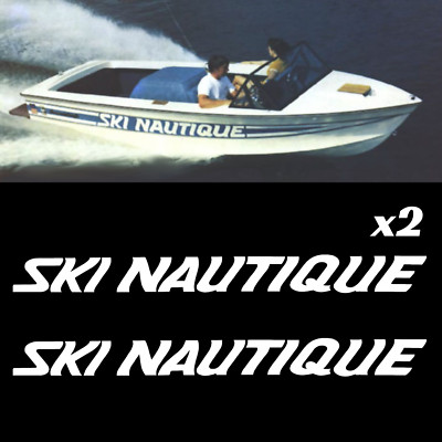Ski Nautique Boats Hull Logo Decal Sticker Skiing Wakeboarding 70” (Set ...