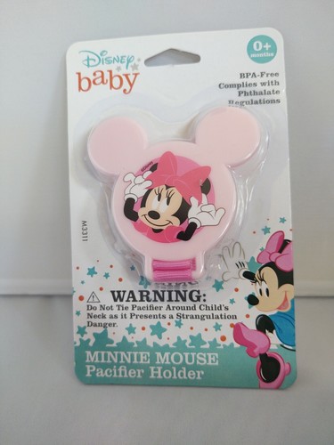 Pink Baby Boy Pacifier Holder Disney Minnie Mouse Infant New Born ...