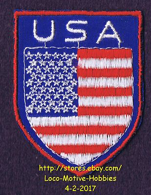 LMH PATCH Woven Badge USA American FLAG United States America SHIELD ...
