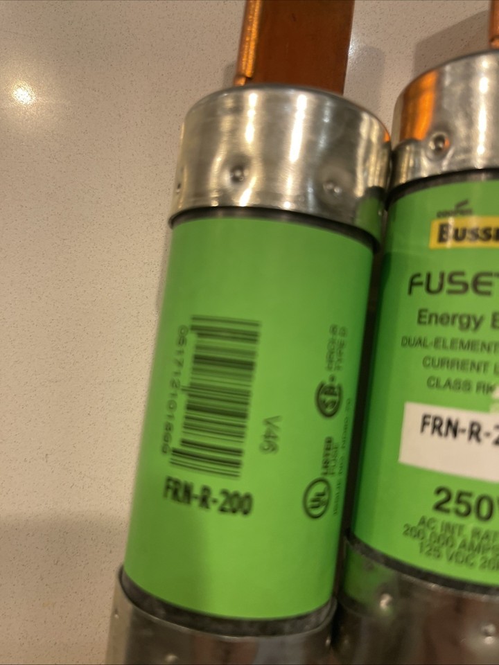 NEW Cooper Bussmann FRN-R-200 Amp Fuse, 250VAC, 125VDC, Time-Delay | eBay