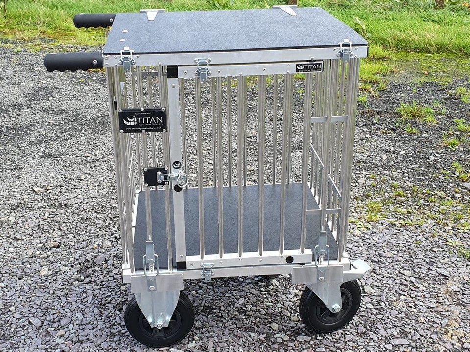 Titan 1 Berth SMALL Aluminium Dog Show Trolley with 8" All Terrain ...