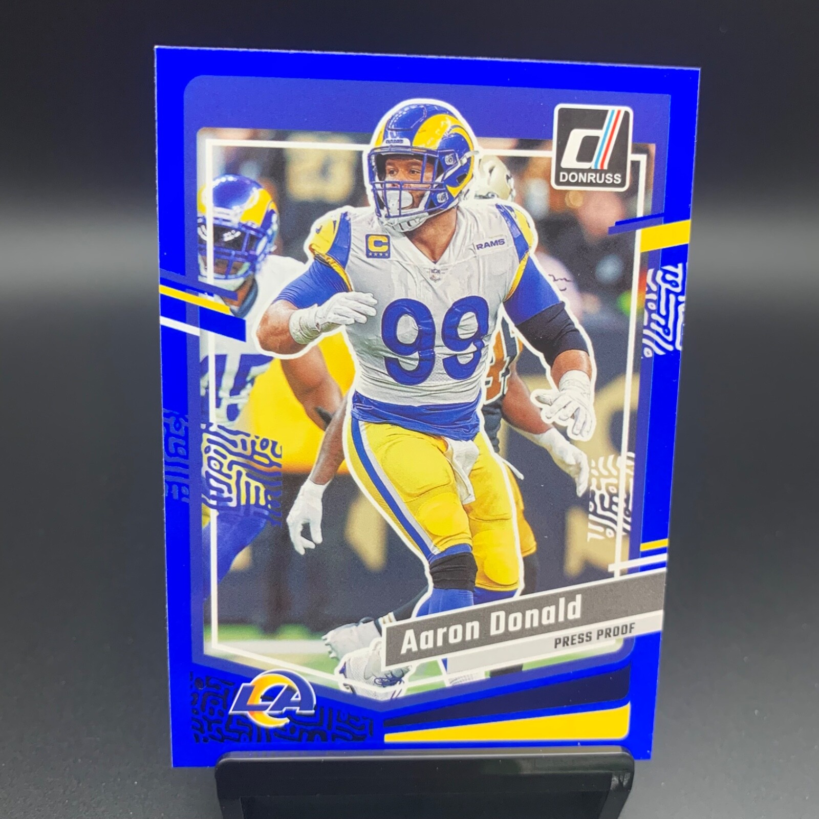 2023 Panini Donruss Blue Press Proof #162 Aaron Donald Los Angeles Rams ...