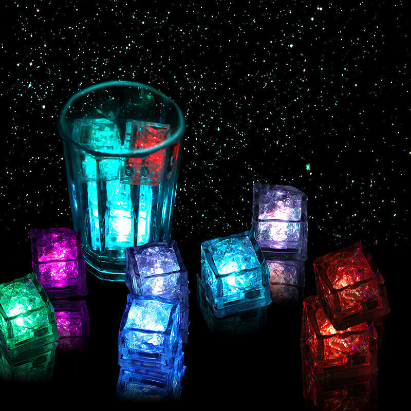 ICE CUBES LEDS light up 24 - 120 Multicolor & flash ,drinks parties ...