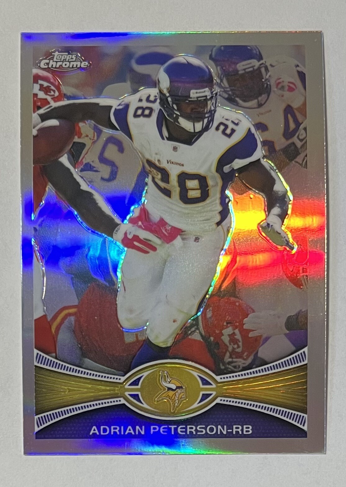 Adrian Peterson 2012 Topps Chrome REFRACTOR Minnesota Vikings Card #158 ...
