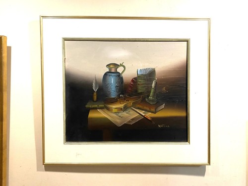 TABLE TOP, STILL LIFE PAINTING by WALTERS, SIGNED | eBay