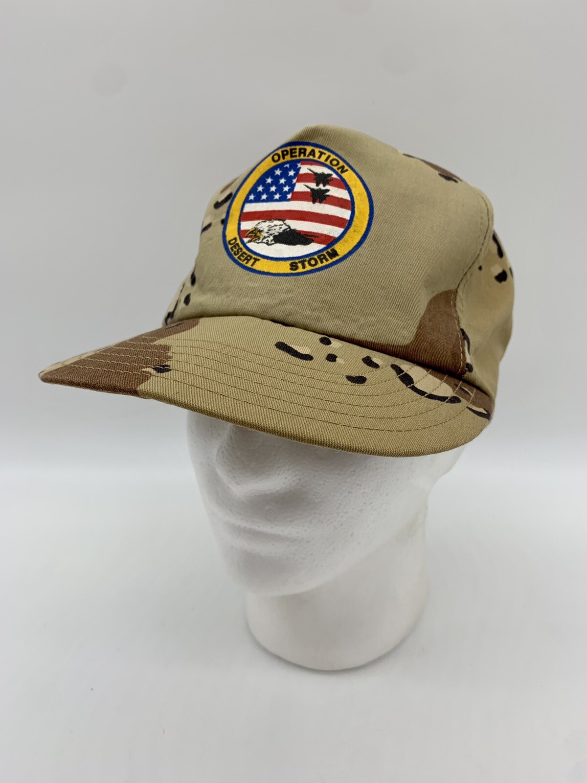 Vintage Operation Desert Storm Camo Hat Flag & Eagle … - Gem