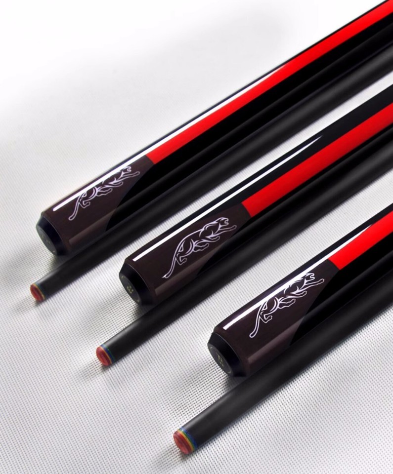 P3 58" Classic Red Black Technologh Billiard Pool Cue Stick 10.5-10.8mm ...